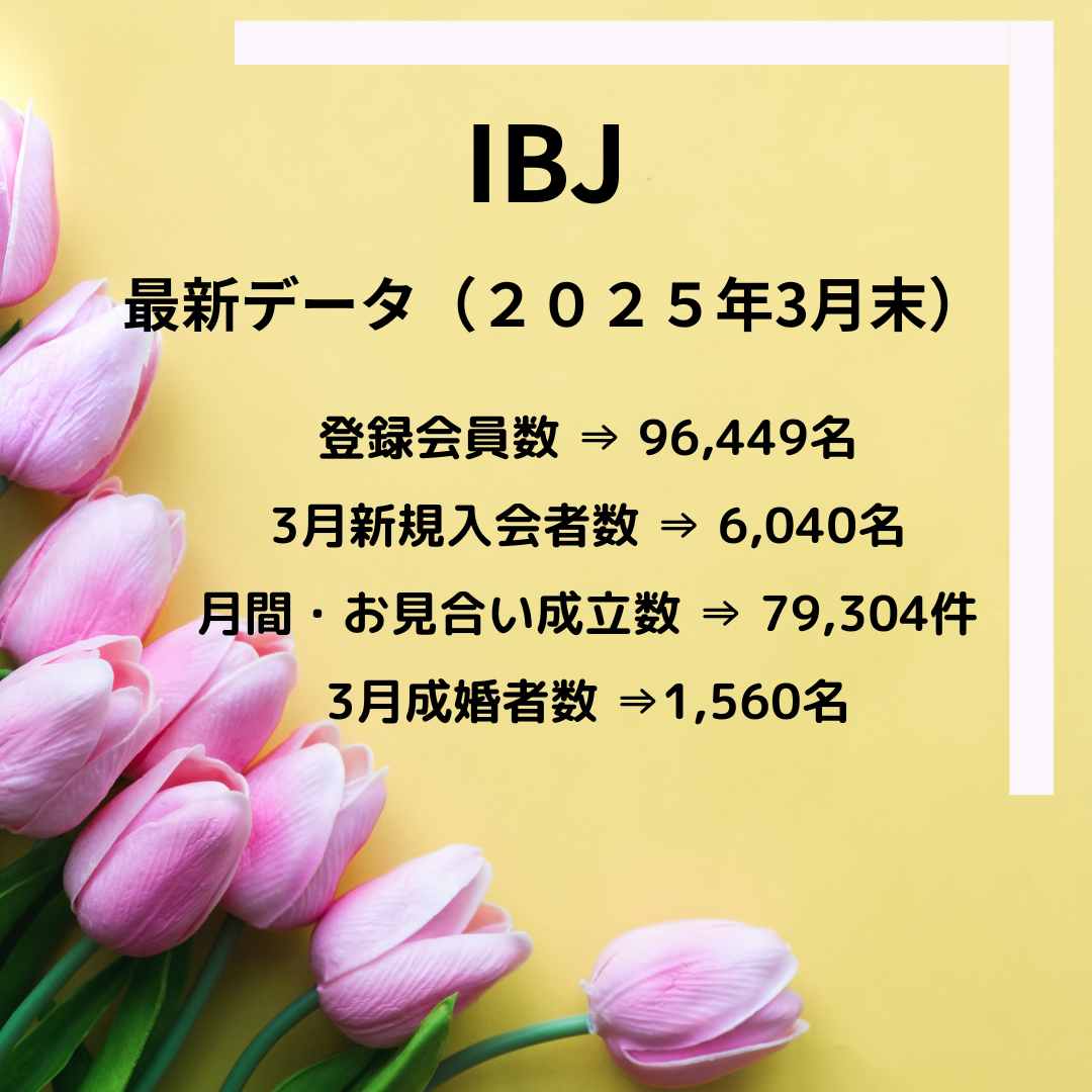 IBJ最新データが届きました♬ - 結婚相談所モハラマリッジ